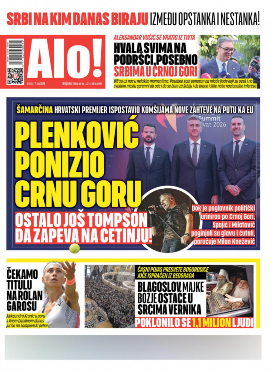 Novine: "Redovi pred svetinjom i lov na vernike"; "Ovaj dan je za ...
