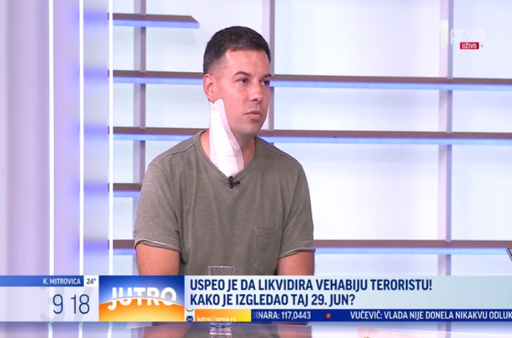 Ranjeni žandarm Jevremović o napadu ispred ambasade - B92