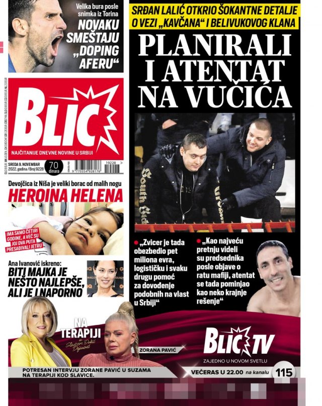 Novine: "Ruše Briselski sporazum pa traže članstvo u EU"; "Zvicer dao ...