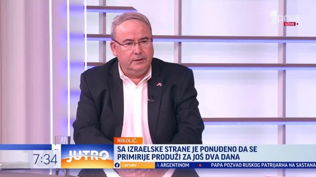 Počasni konzul Srbije u Izraelu za TV Prva: Primirje je prvo svetlo u mraku od 7. oktobra VIDEO ...