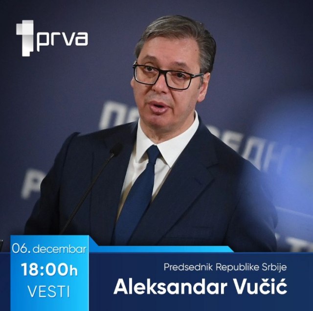 Vučić u Vestima TV Prva u 18 časova - B92