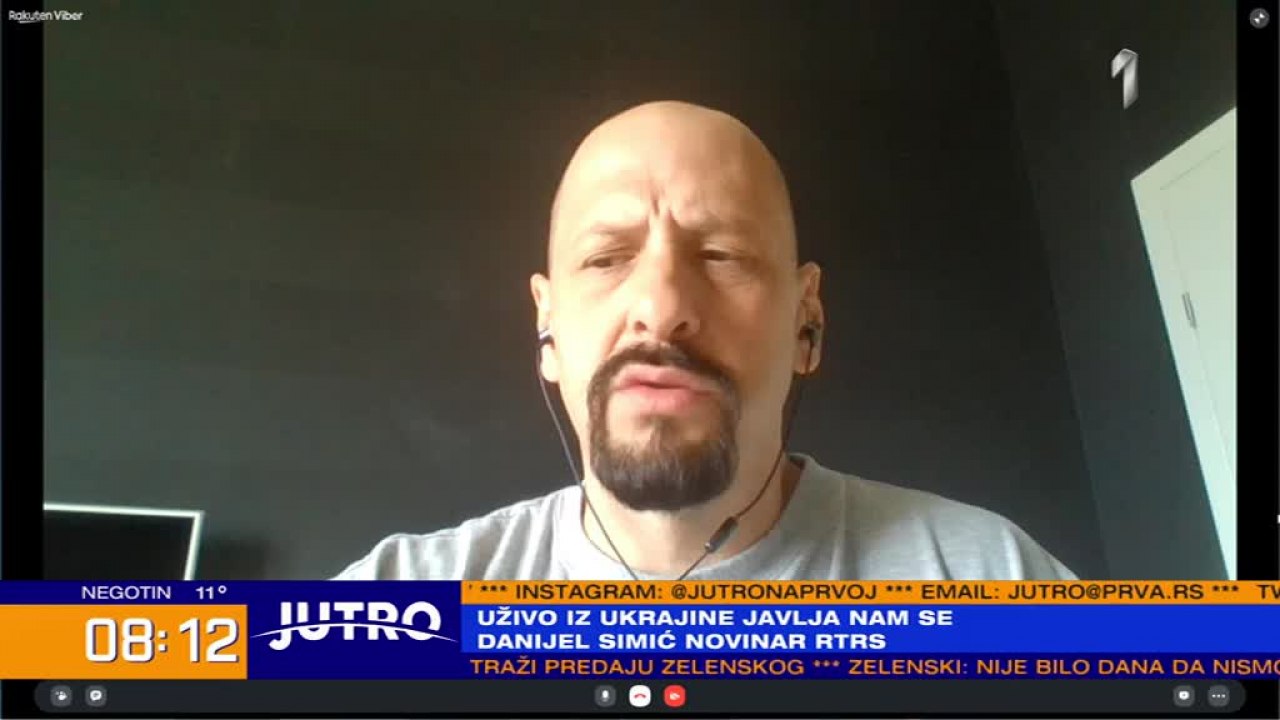 Novinar Danijel Simić iz Ukrajine za TV Prva - B92